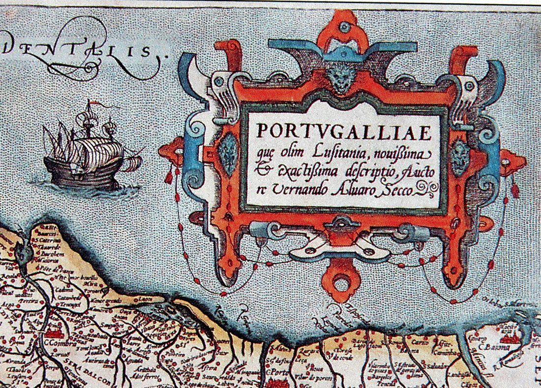 Cartela do Portugal de Fernando Álvaro Seco, Abraham Ortelius, 1570 ...