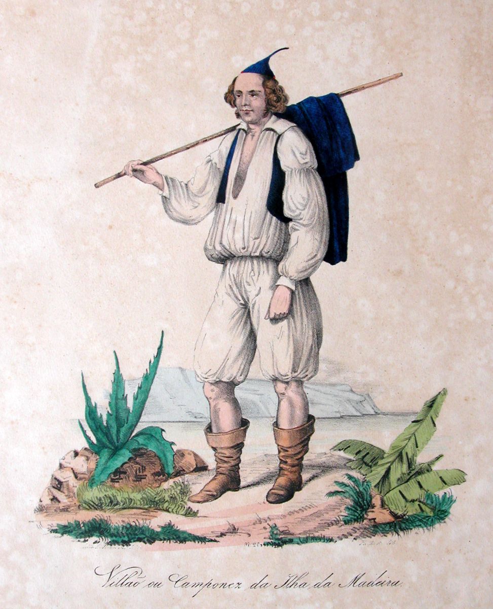 Vilão ou Camponês da Ilha da Madeira, coleção Palhares, 1842, ilha da ...