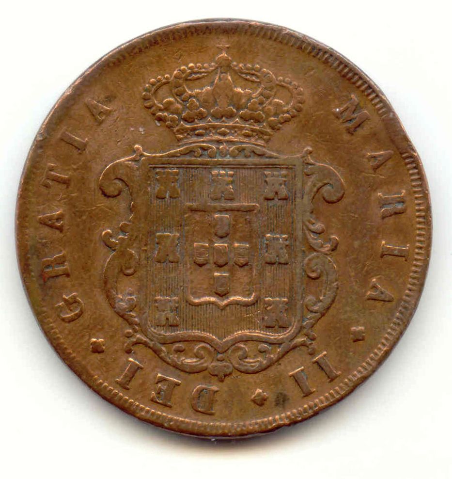 Pecúnia Madeirense, XX réis, 1847, ilha da Madeira – Arquipélagos