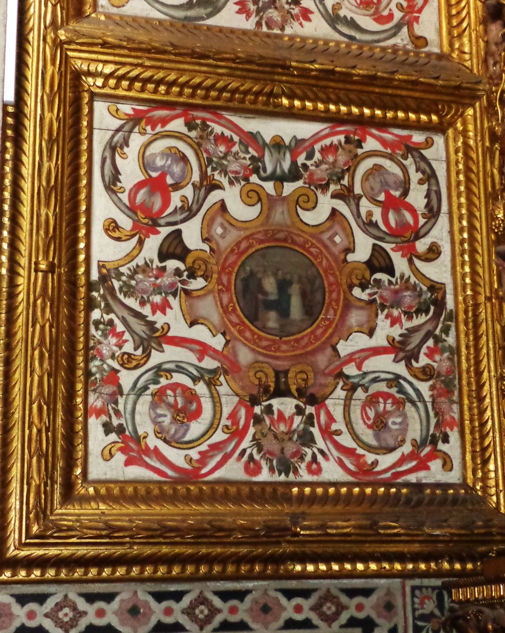 Painel alusivo à vida e milagres de Santo António, 1682 (c.), parede da ...