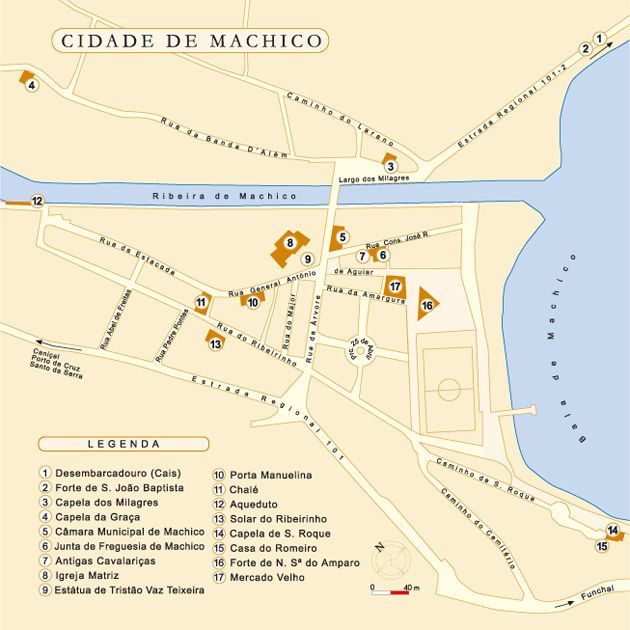 Mapa do Giro pelo Património Histórico de Machico, Archais, 2ª edição ...