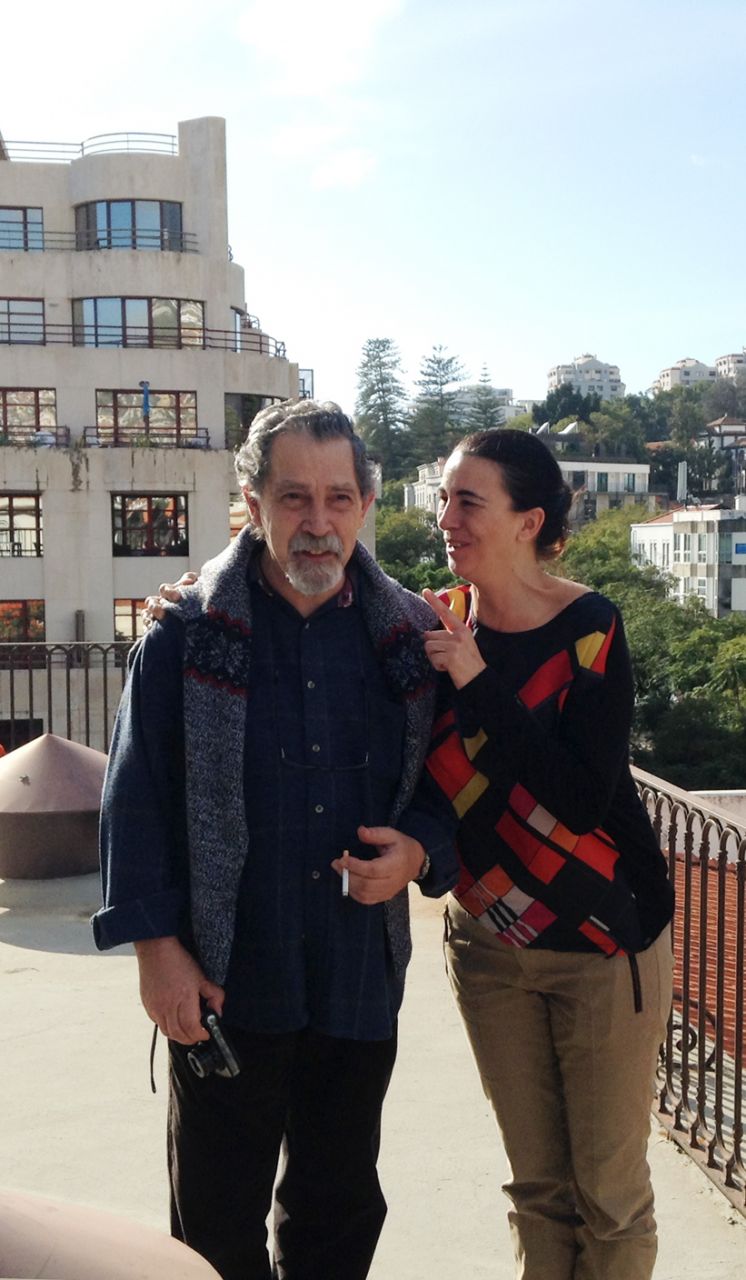 Rui Carita e Sandra Assunção no terraço do Teatro Municipal do Funchal ...