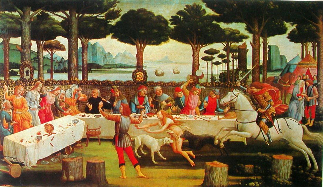 Uma História de Nastacio dos Honestos, Sandro Botticelli, antes de 1484 ...