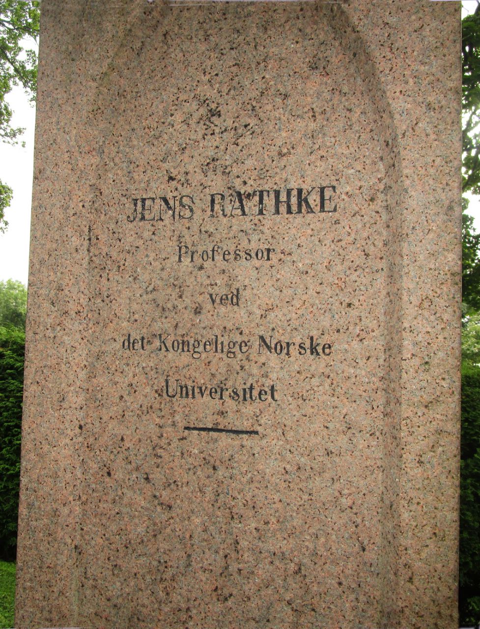 Sepultura do professor Jens Rathke (1769-1855), cemitério universitário ...