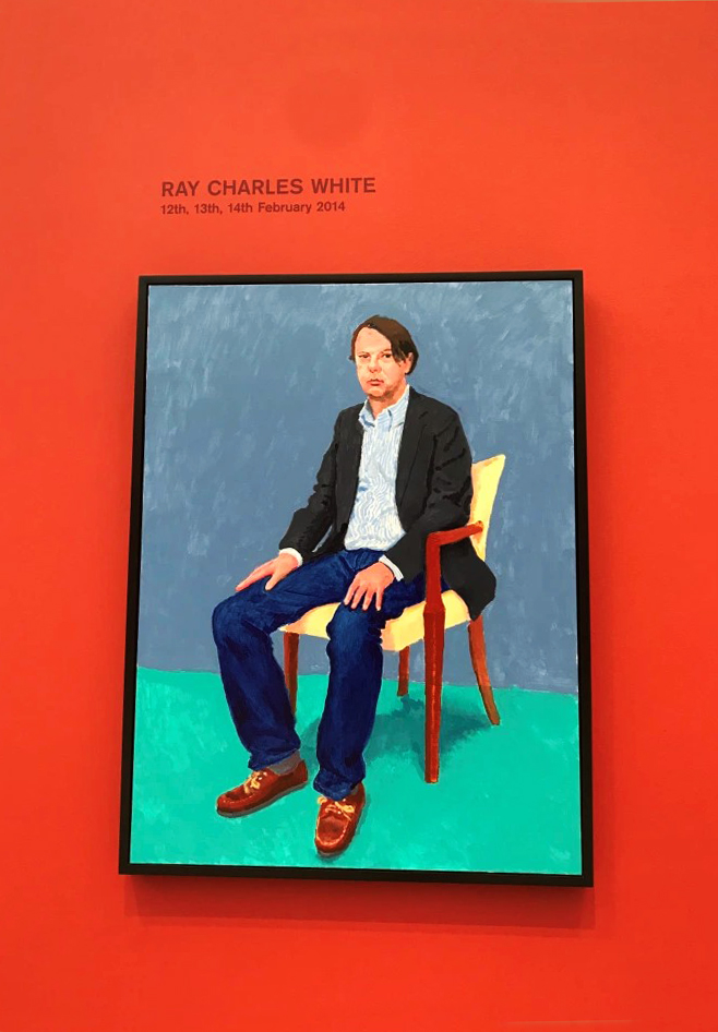 Retrato do fotógrafo Ray Charles White, David Hockney, fevereiro de ...