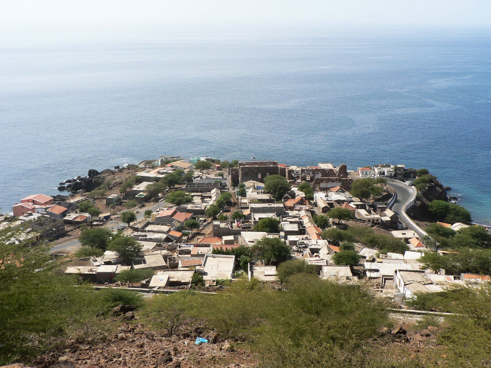 Cidade velha vista da Fortaleza Real de São Filipe, 2007, Santiago ...
