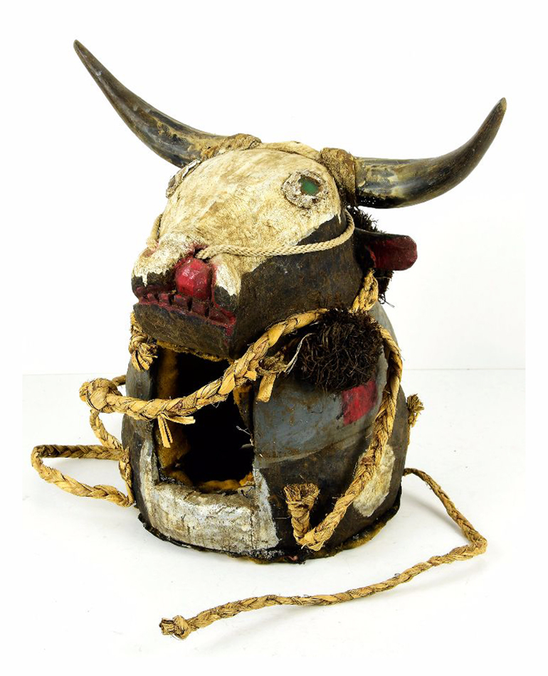 Pequena cabeça de Vaca Bruto, mestre Bidyogo ou Bidjogo, 1970 (c ...