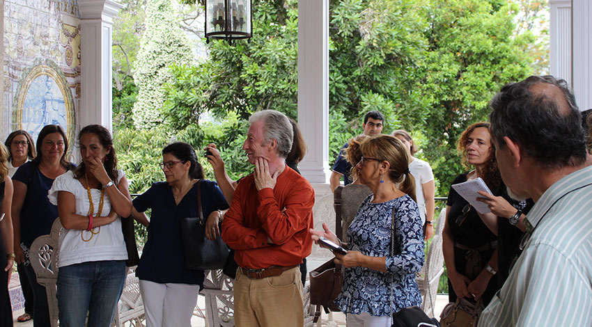 Rui Carita na varanda da Quinta Vigia, visita guiada de 14 de junho de ...