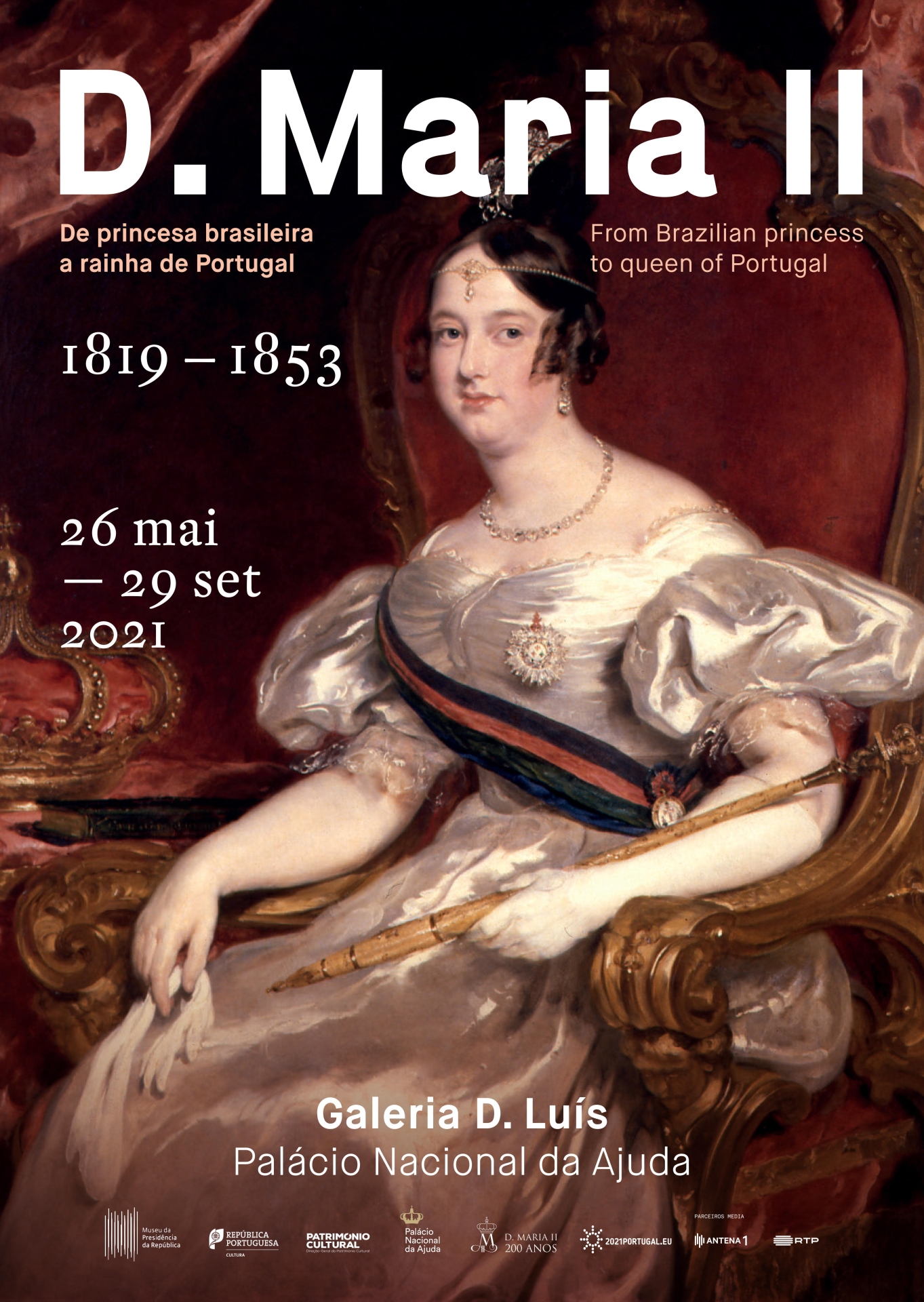 Cartaz da exposição D. Maria II; De princesa brasileira a rainha de ...