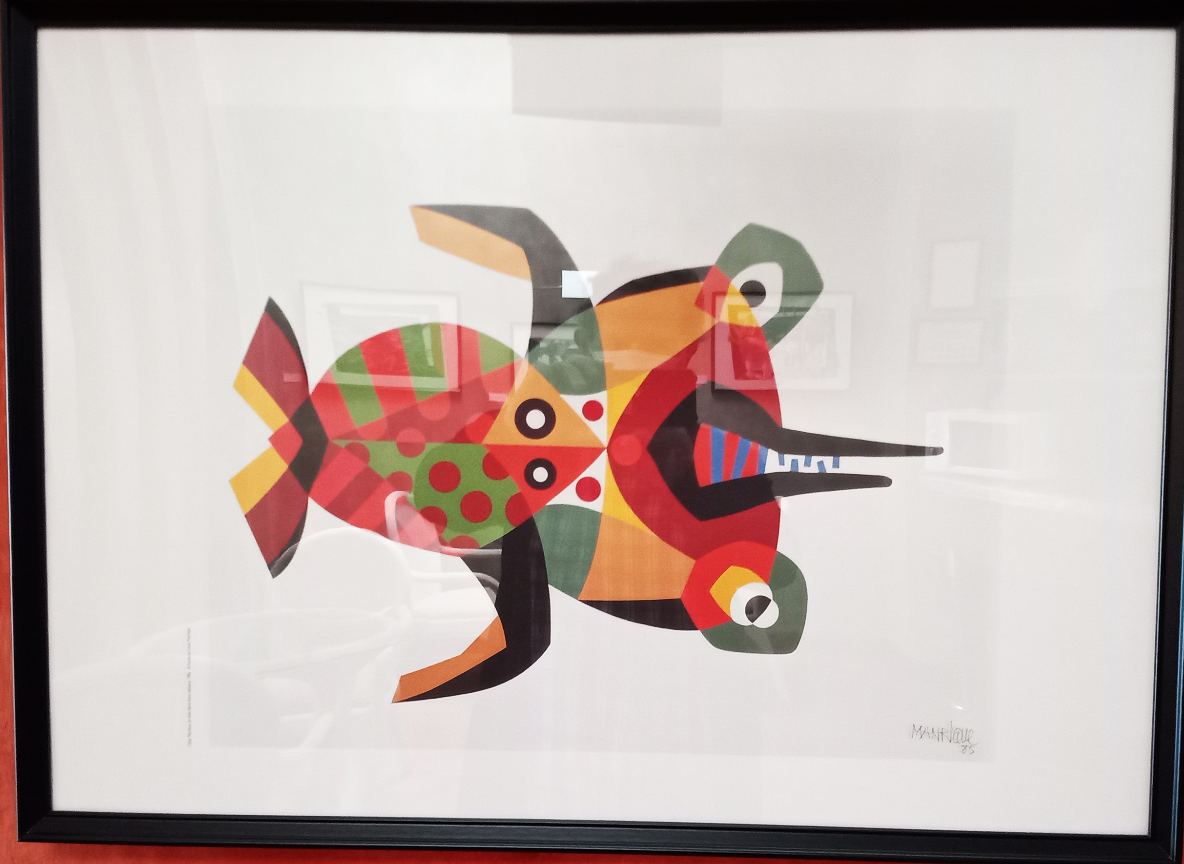 Peixe Raia, serigrafia de César Manrique, 1985, Arrecife, ilha de ...