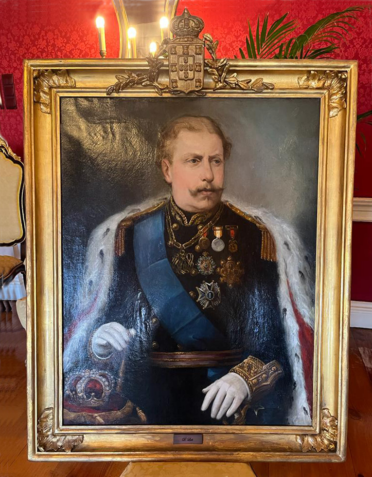 Retrato do rei D. Luís I, óleo de 1870 (c.), Salão Nobre da Câmara ...