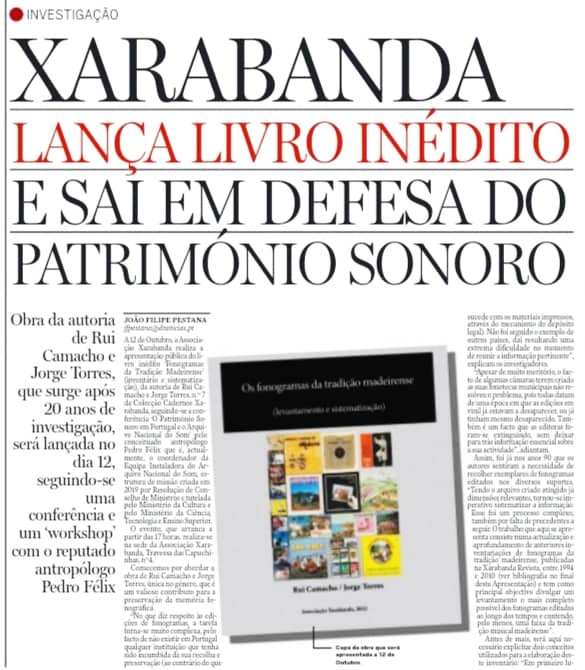 Xarabanda lança livro inédito e sai em defesa do património sonoro ...
