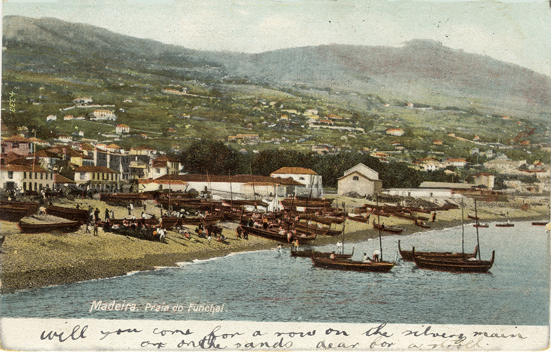 Praia de calhau com o Mercado D. Pedro V, Mercado de Peixe e Matadouro ...