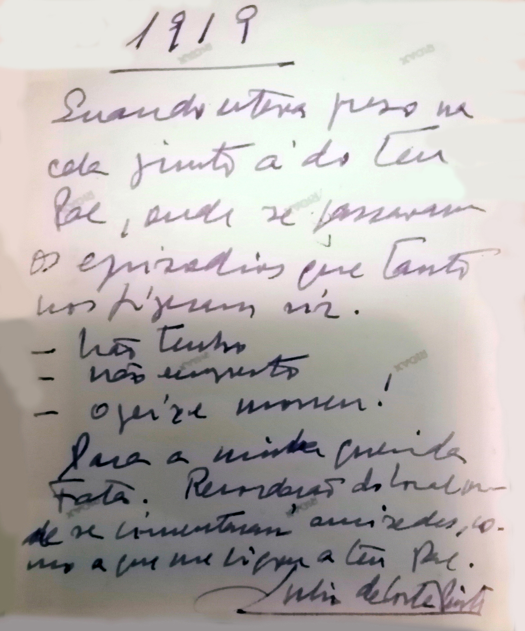 Legenda do verso da fotografia de Júlio da Costa Pinto preso na ...