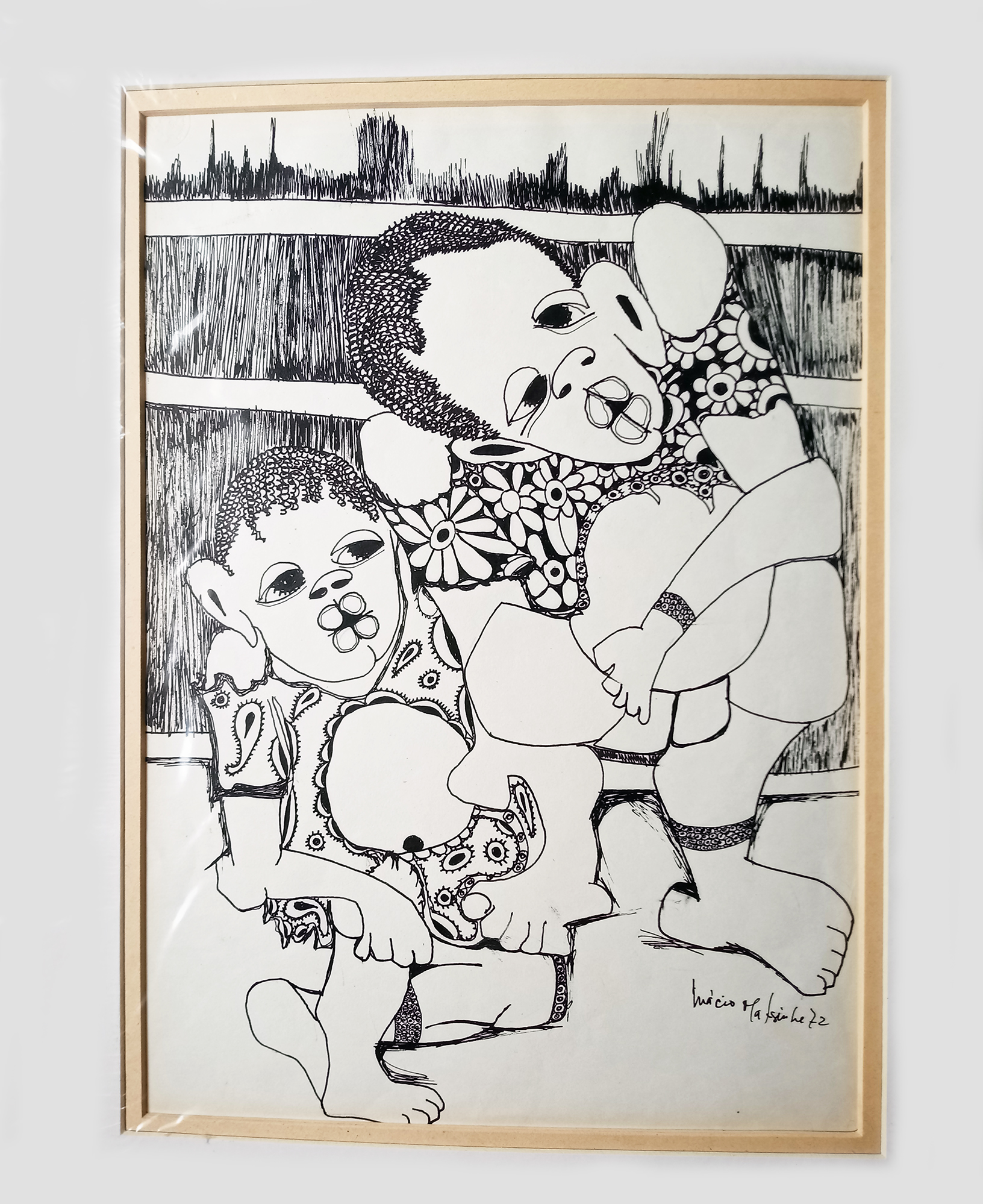 Mãe e Filho, Inácio Matsinhe, 1972, Funchal, ilha da Madeira ...