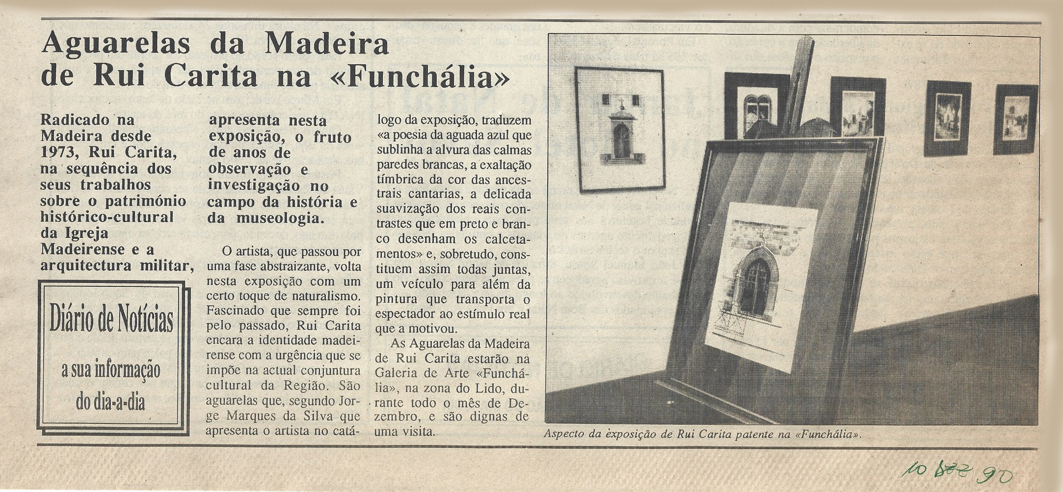 Aguarelas da Madeira de Rui Carita na “Funchália”, Diário de Notícias ...