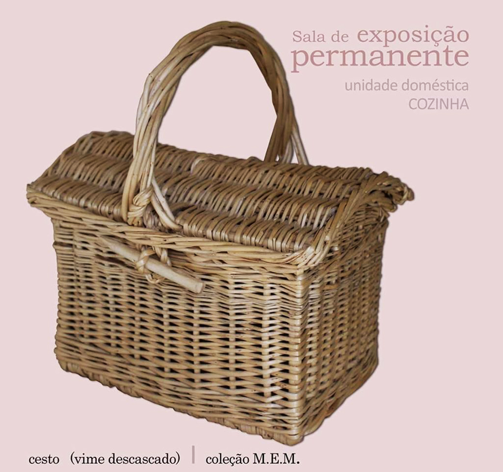 Cesta de almoço, obra de vimes de oficina regional, 1980 (c.), Museu ...