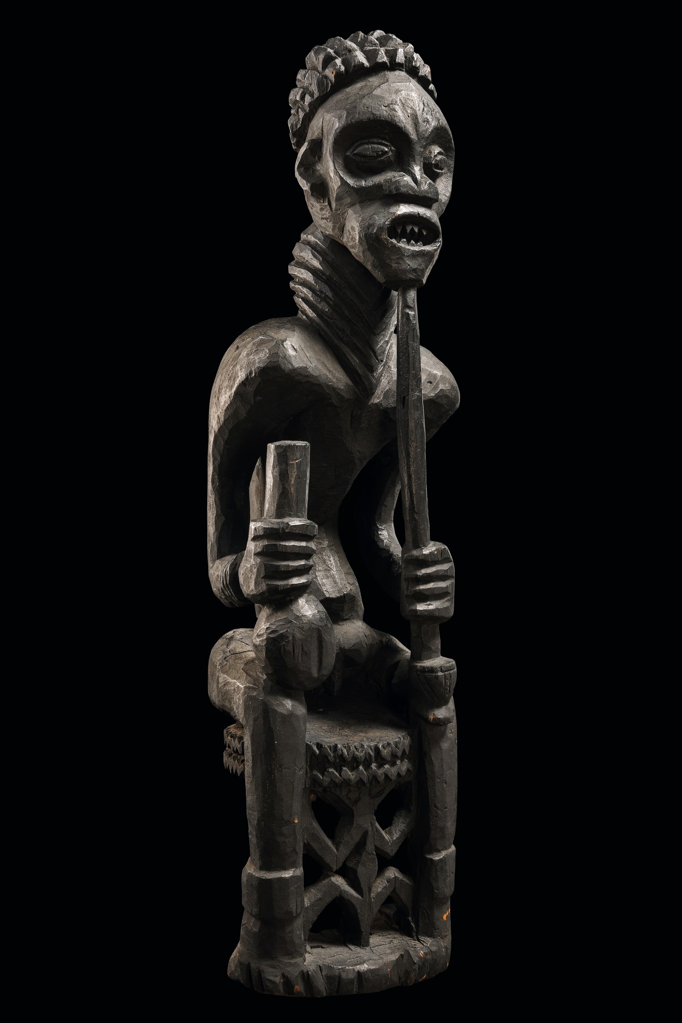 Escultura comemorativa de um rei Bangwa do leilão Zemanek-Münster de ...