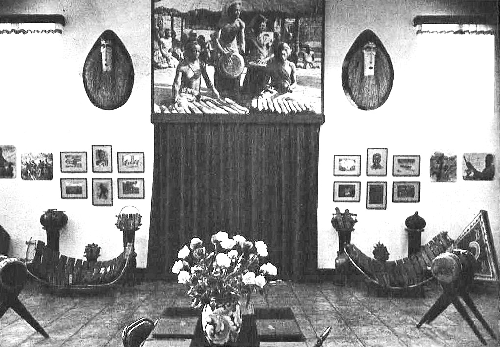 Sala do Folclore Musical do Museu do Dundo, 1970 (c.), Lunda, Angola ...