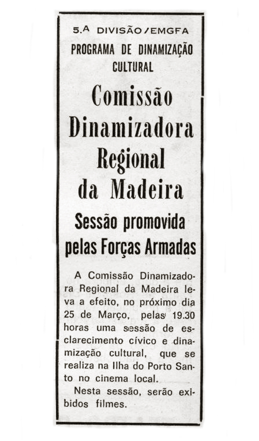 Programa de Dinamização Cultural no Porto Santo, Jornal da Madeira ...