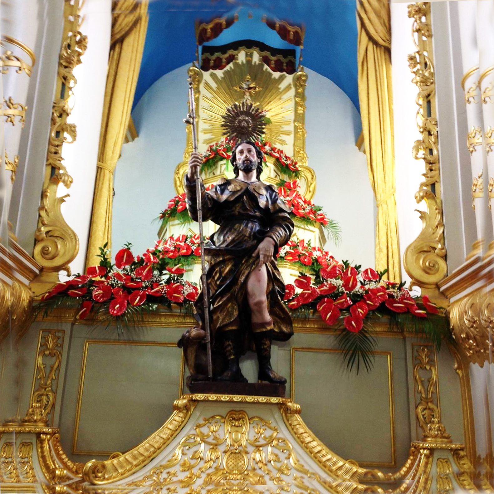 São Roque, escultura de oficina continental, 1790 (c.), igreja matriz ...